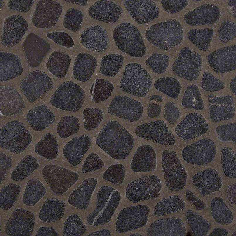 BLACK PEBBLES MESH BACKED - Sophisticated Stone